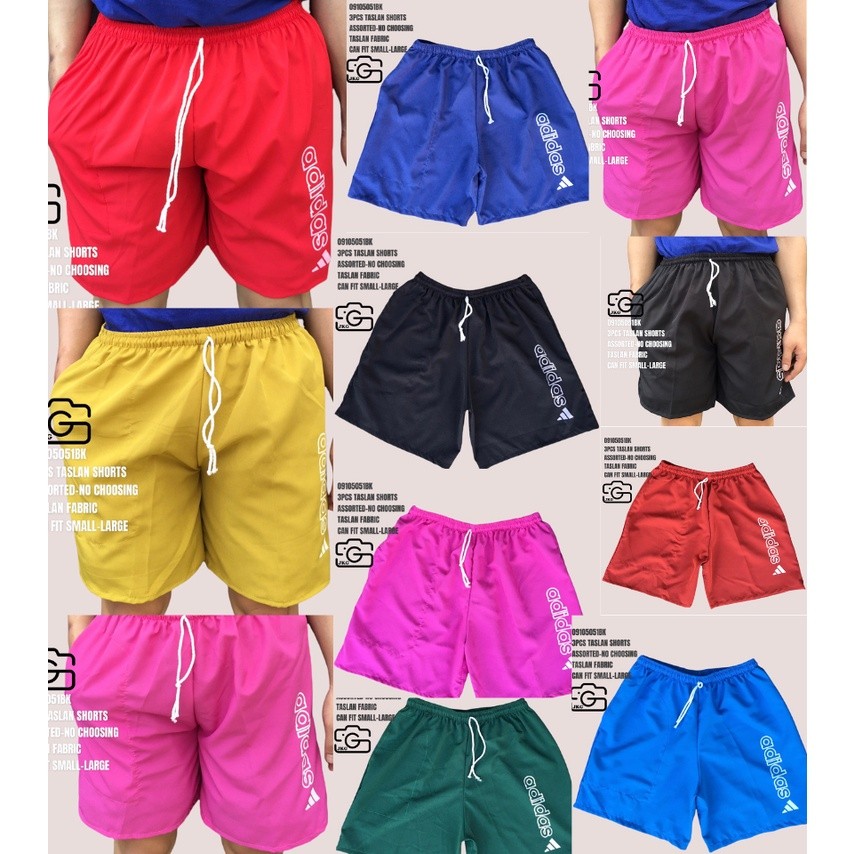 3pcs Unisex Taslan Shorts Set for Adult Pambahay Panglakad pang ...
