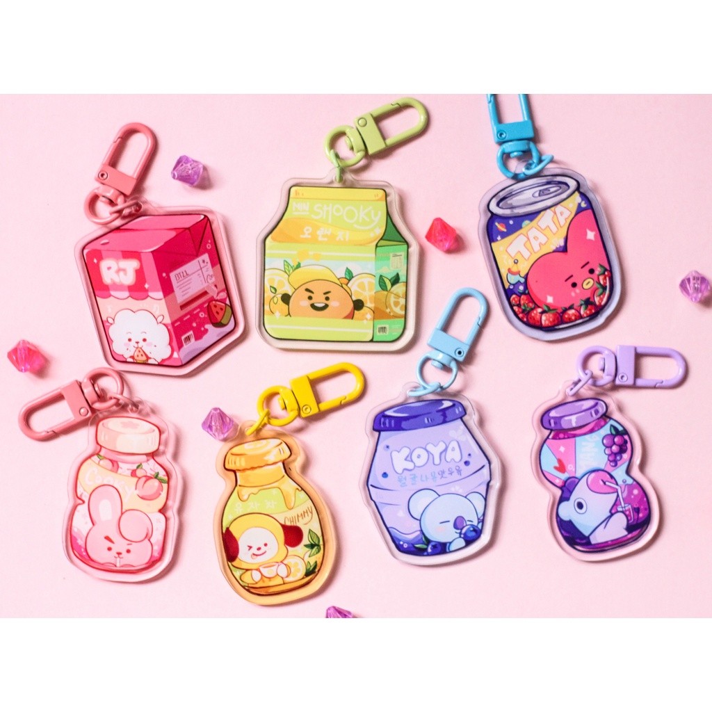 BT21 Convenience Store Drinks Acrylic Keychains | Shopee Philippines