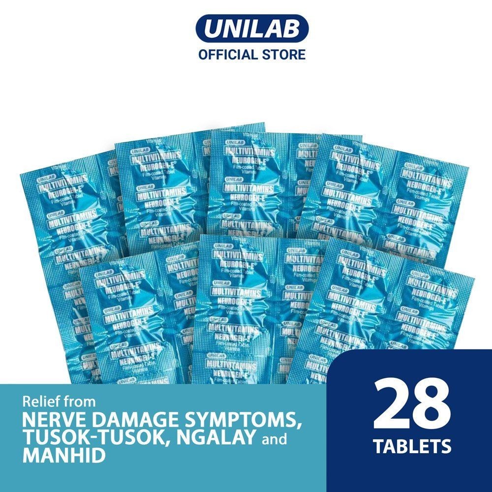 Unilab Neurogen E with Vitamin E and B Complex 28 Tablets - Relief from ...