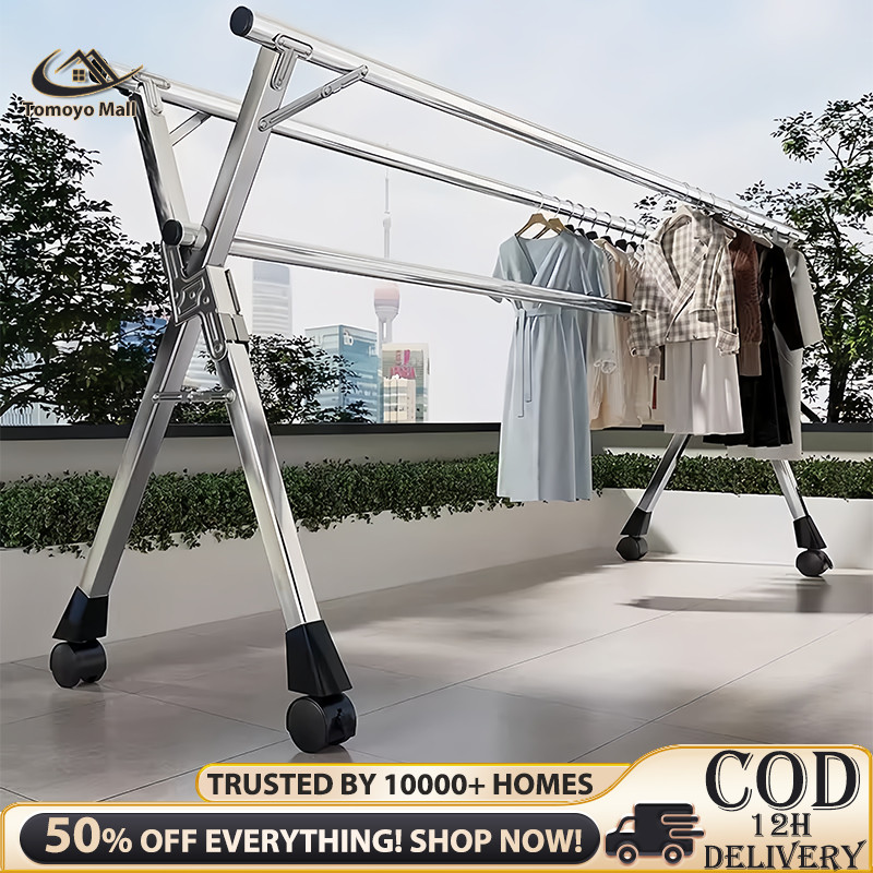 Sampayan Stainless Clothes Rack Drying Rack Foldable Sampayan Indoor ...