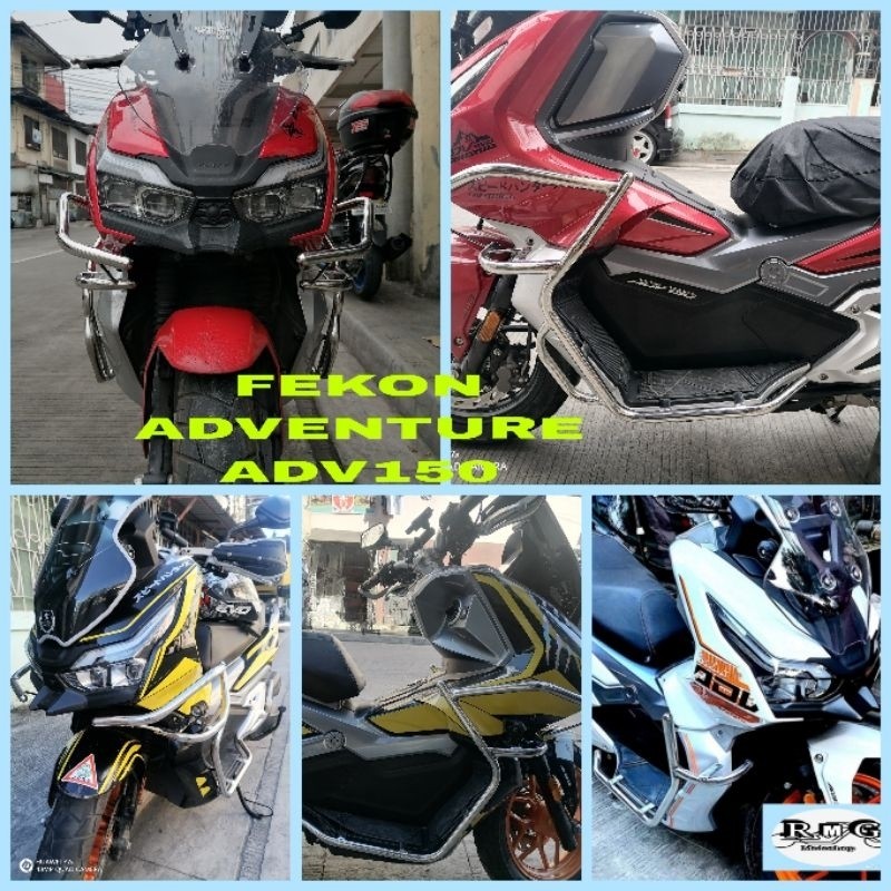 [RMG] 304 PURE STAINLESS CRASH GUARD FOR FEKON ADVENTURE ADV 150 ...