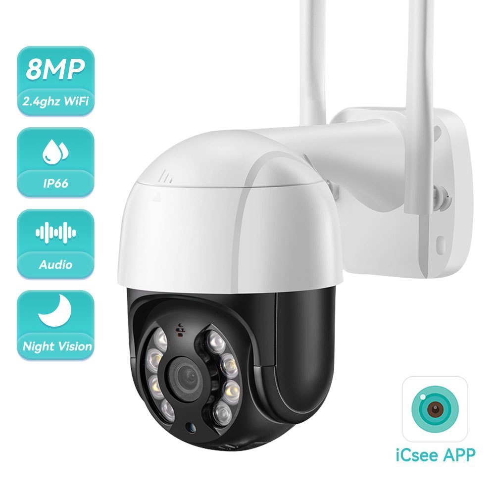 Hamrol 8MP 4K Ultra PTZ Wi-Fi IP Camera Auto Tracking H.265X Ai Human ...