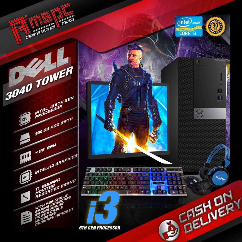 DESKTOP and CPU i3 6TH GEN | 4GB RAM 500GB HDD | DELL OPTIPLEX 3040/7040 | amstrading | Shopee ...