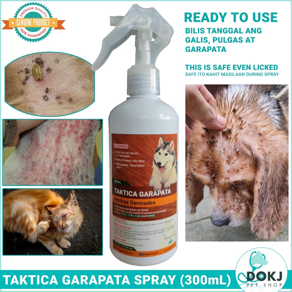 TAKTICA GARAPATA Medication Dogs Spray 300ml Amitraz Dermadex - Anti ...