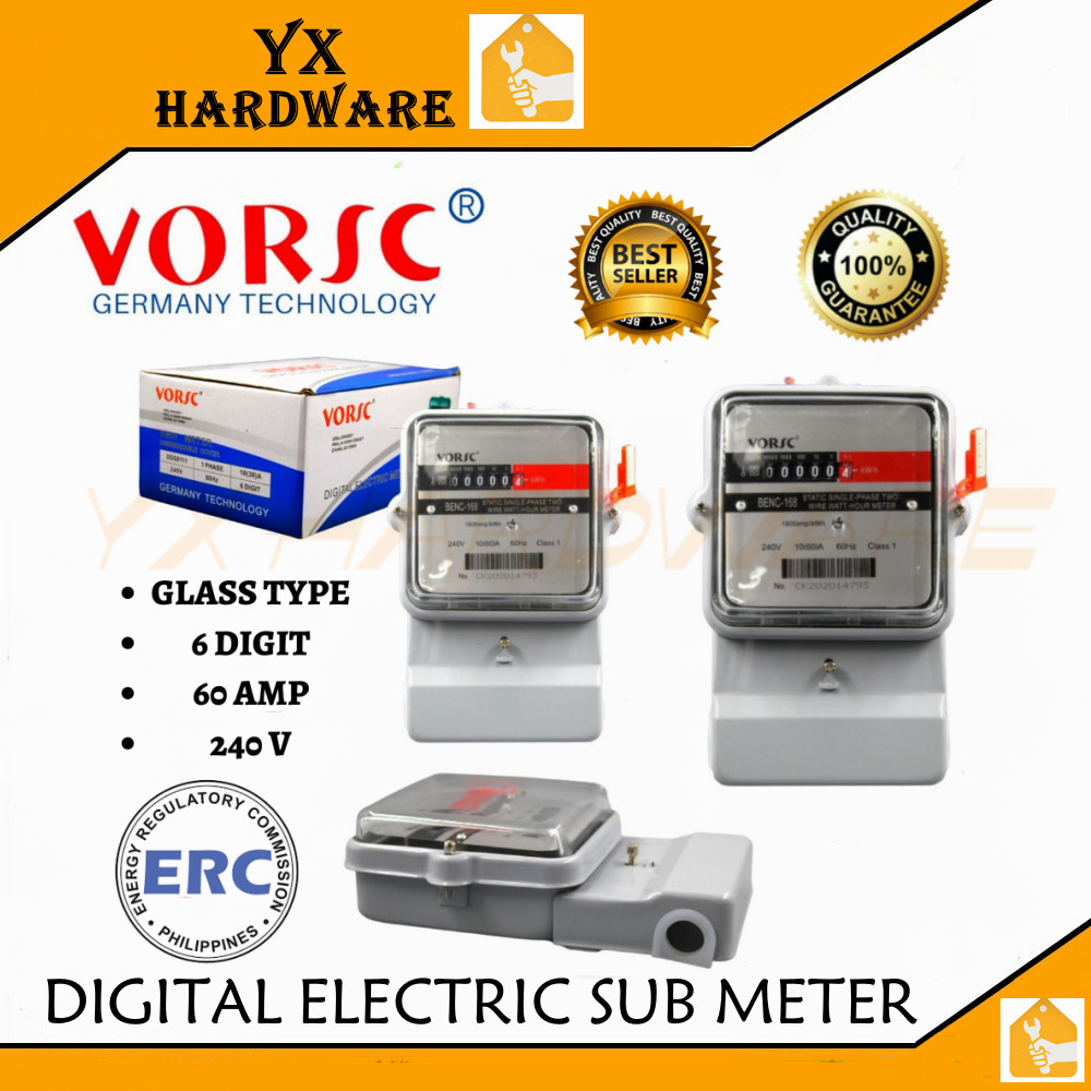 VORSC DIGITAL ELECTRIC SUB METER (glass type) | Shopee Philippines