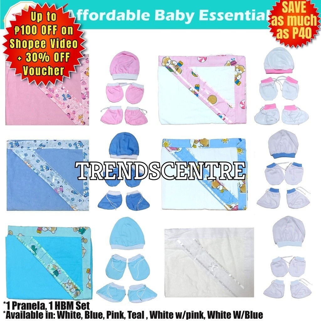 Pranela Blanket & Bonnet Set for Newborn Baby Hooded Receiving Pranella ...