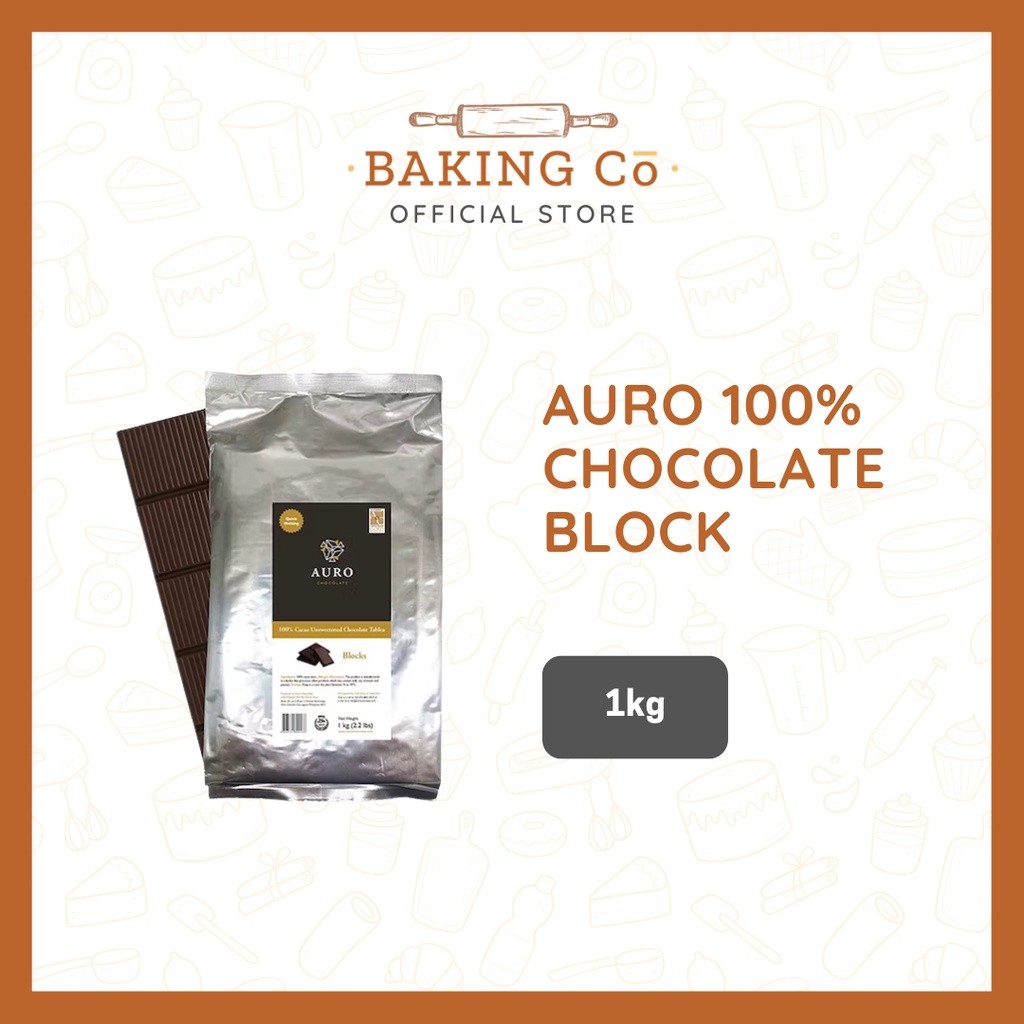 Auro Chocolate 100% Cacao Unsweetened Chocolate Tablea Block - 1kg ...