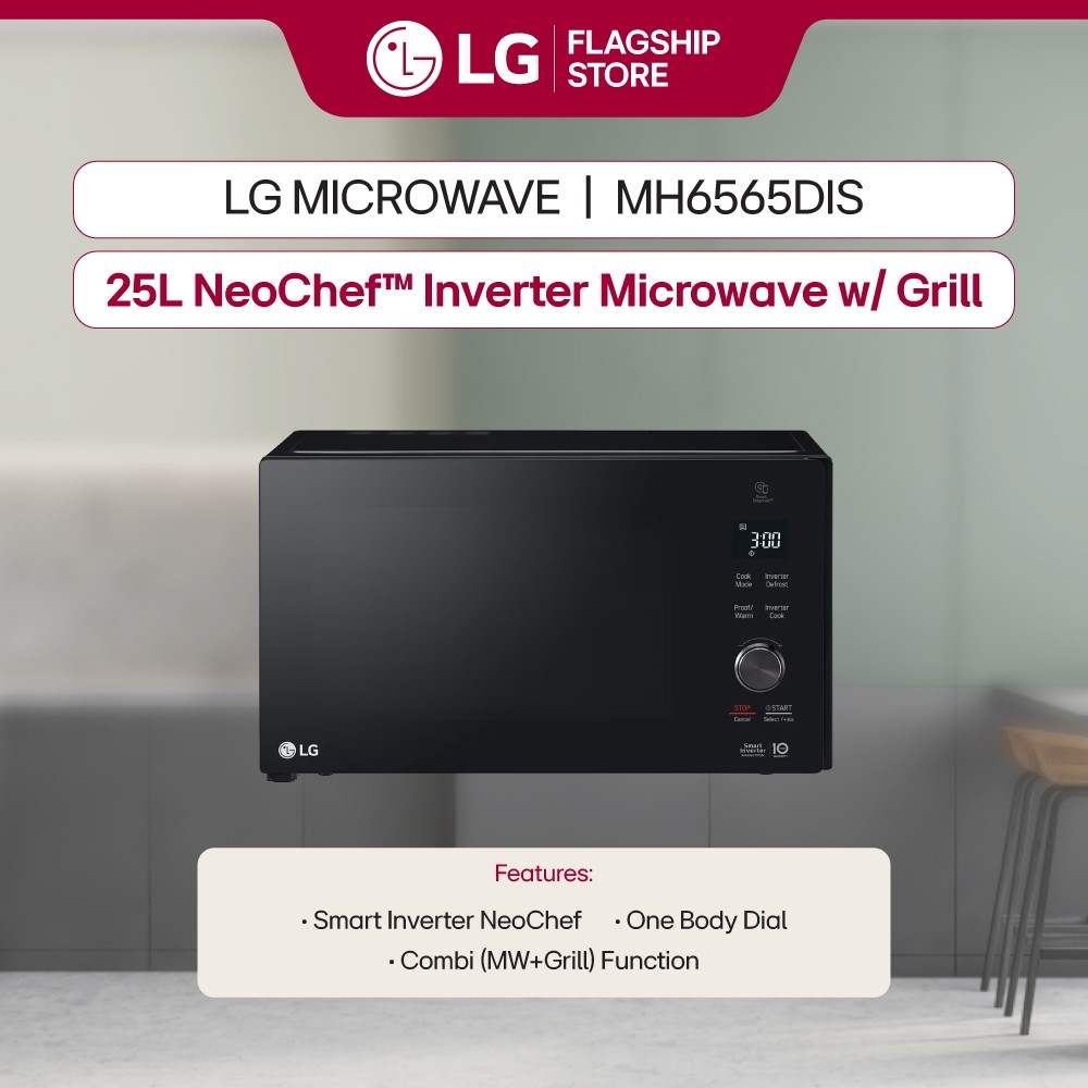 LG 25L NeoChef Smart Inverter Microwave Oven with Grill MH6565DIS ...