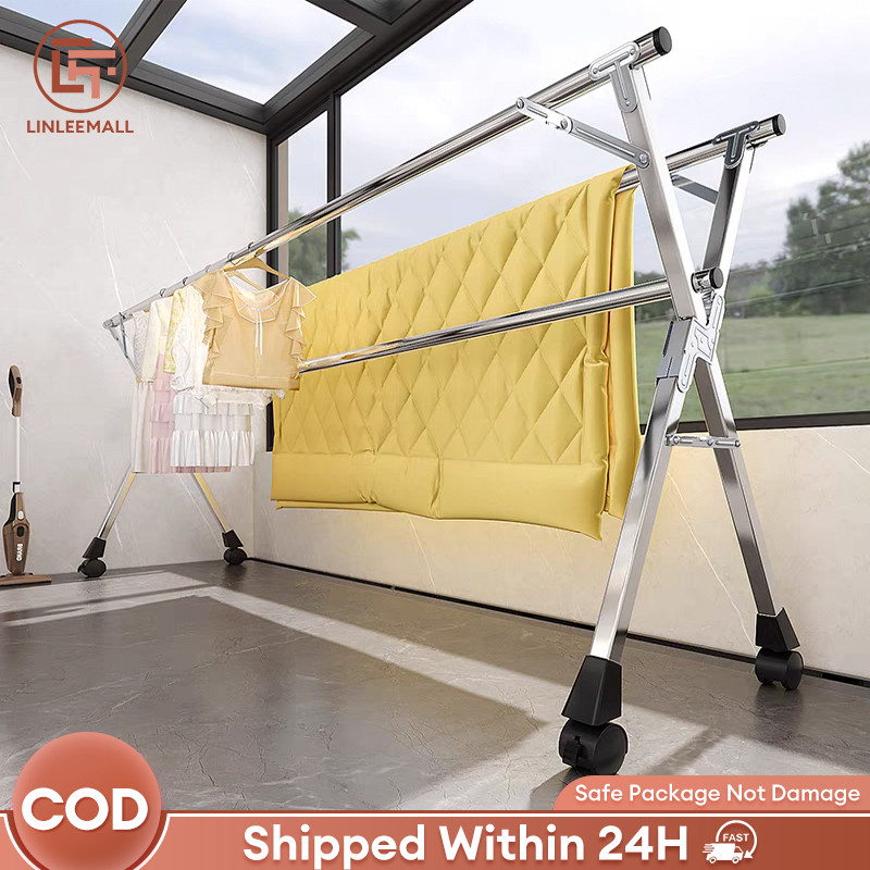 2/3 Rail Drying Rack Stainless Clothes Rack Laundry sampayan stainless ...
