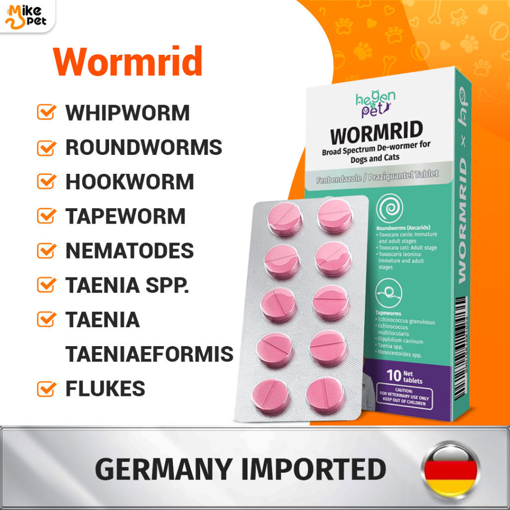 Buy 3 Free 1 Hegen Pet Worm Rid Dewormer Tablet For Nematocide Pampurga ...