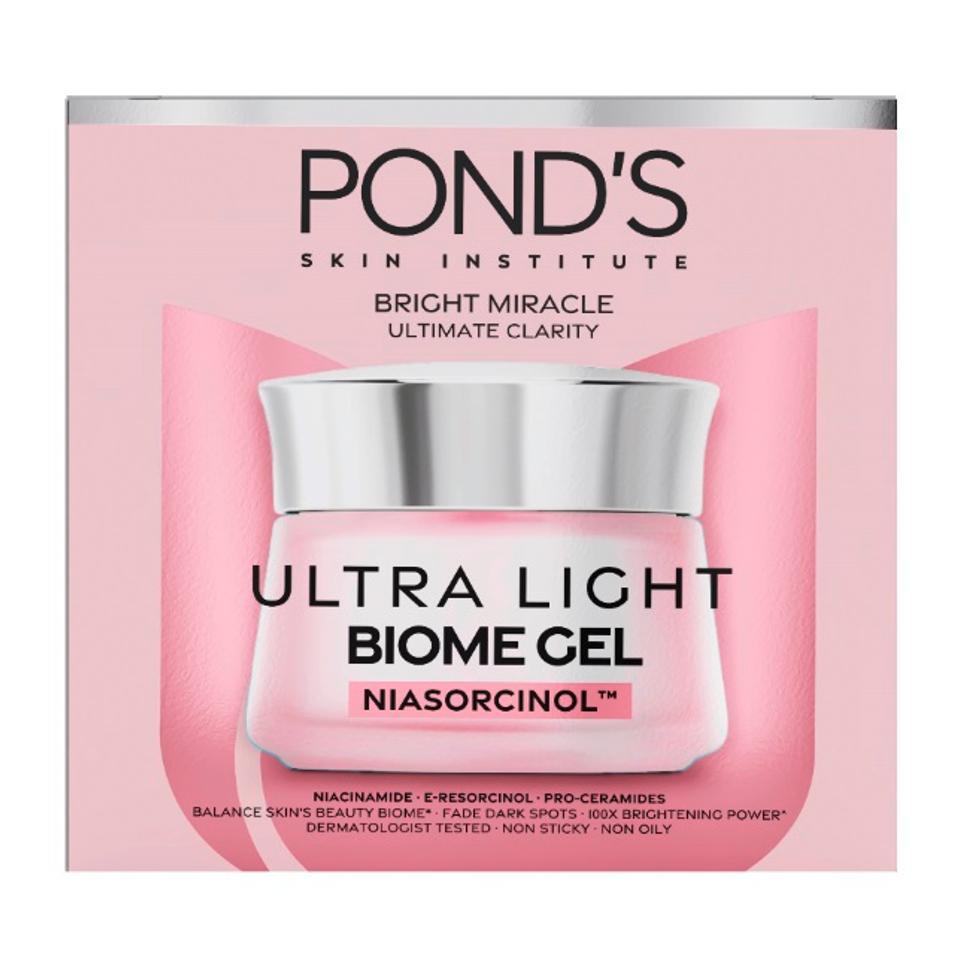 Ponds Bright Miracle Ultimate Clarity Ultra Light Biome Gel Niasorcinol ...