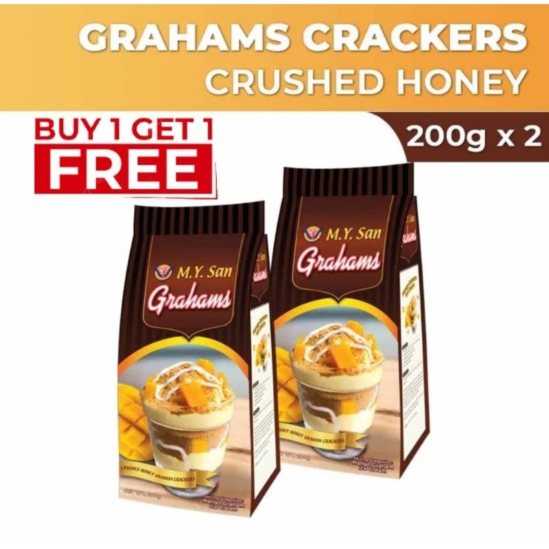 (Buy 1 Get 1) MY San Crushed Mango Grahams 200g x 2 | Shopee Philippines