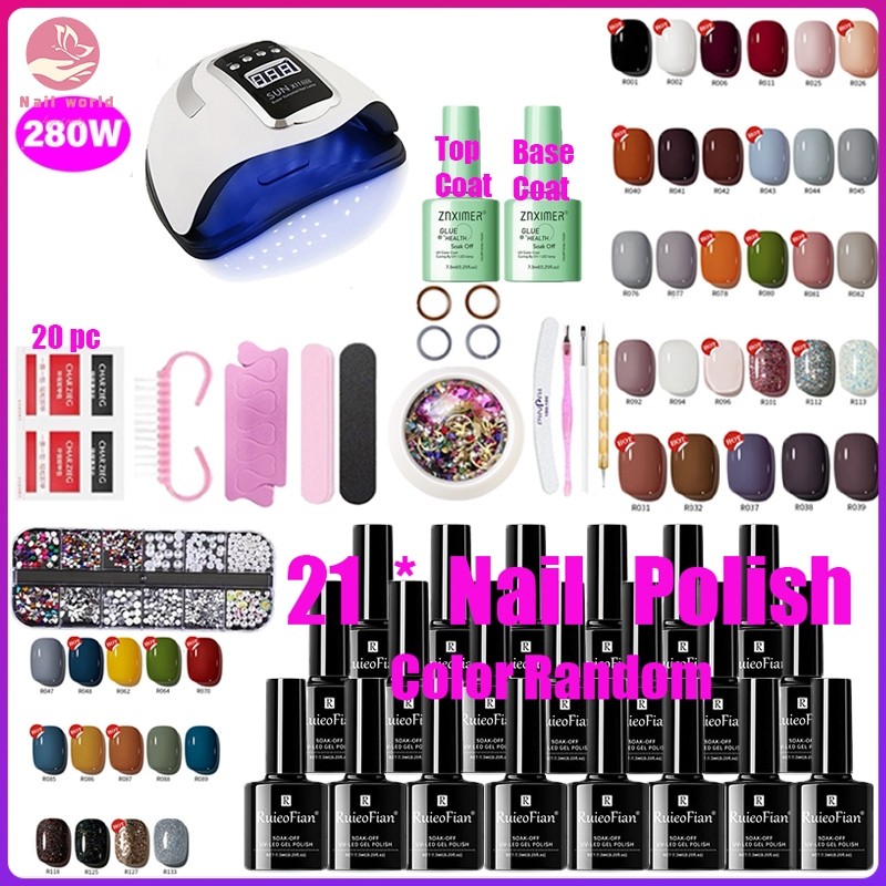 Gel Nail Polish Complete Set | Shopee Philippines