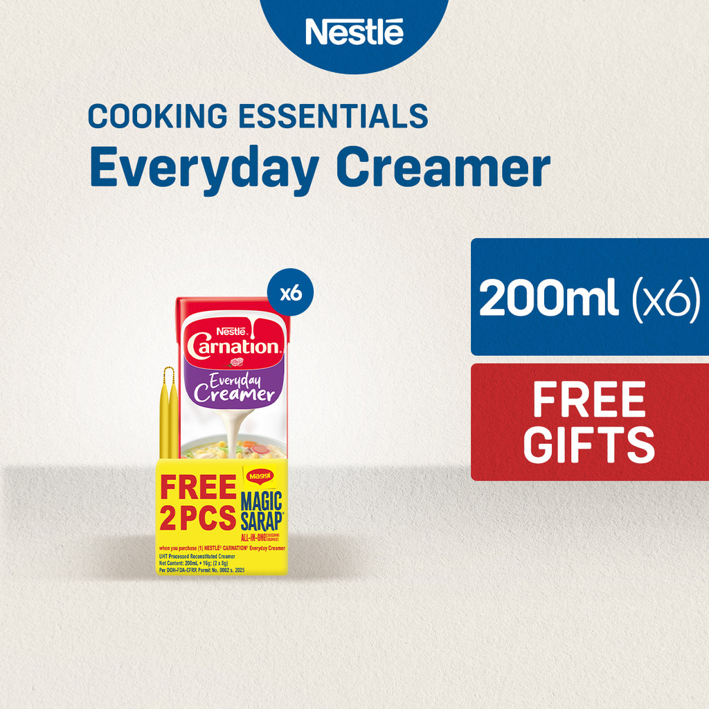 [FREE MAGGI MAGIC SARAP 8g] Carnation Everyday Creamer 200mL - Pack of ...