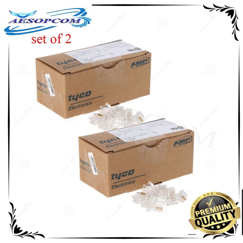 (set of 2)AMP Tyco RJ45 Connector Set of 100 cat5e | Shopee Philippines