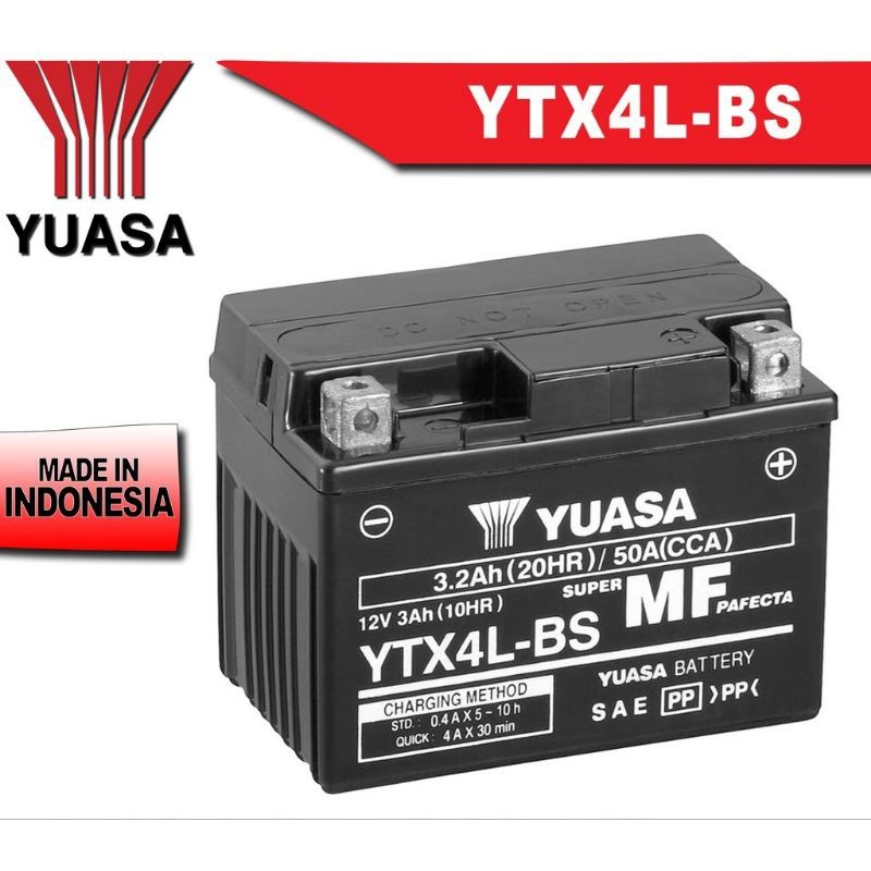 YUASA BATTERY YTX4L-BS 12V, 3Ah 100% ORIGINAL | Shopee Philippines
