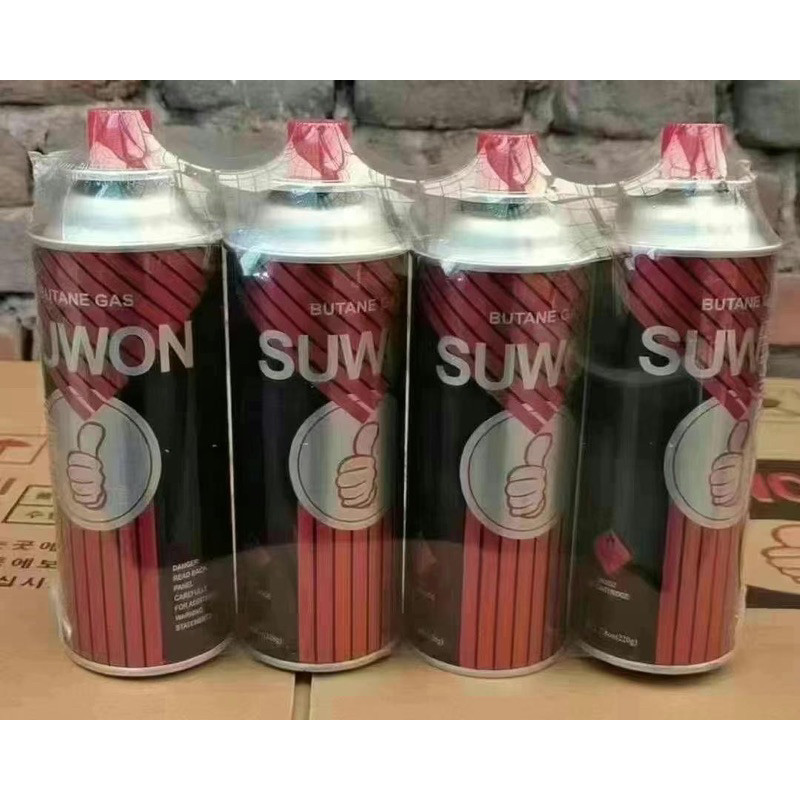 SUWON Safe Butane Gas for Gas Stove 220g x 4pcs Korean Gas Tank ...