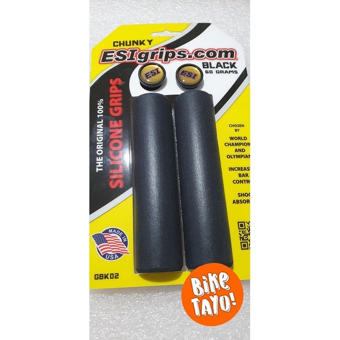 ESI CHUNKY SILICONE BICYCLE GRIPS [ 100% ORIGINAL PRODUCT ] | Shopee ...