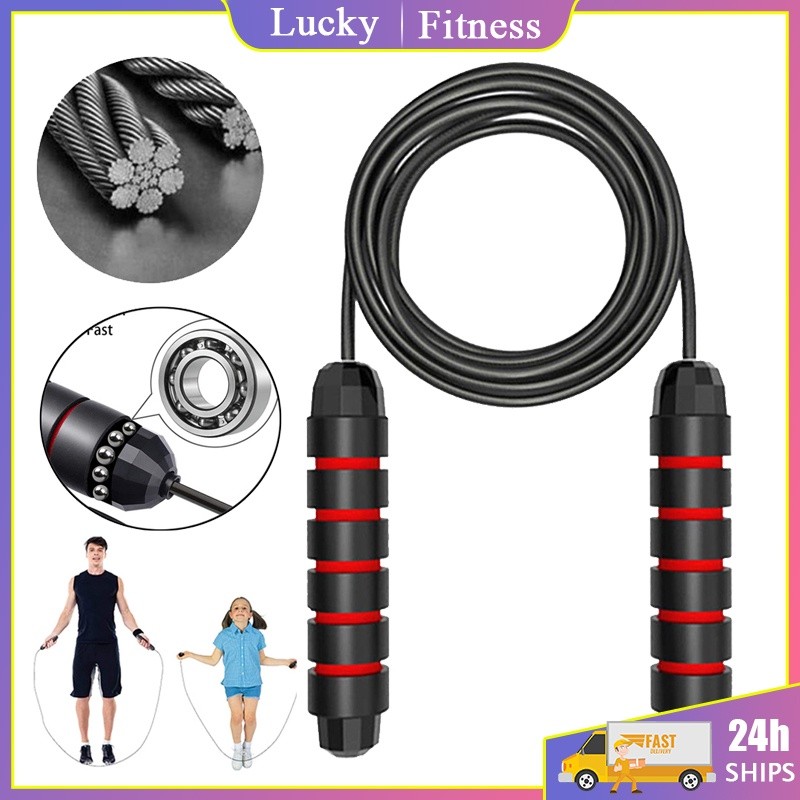 jumping rope for exercise Adjustable Skipping Rope Adult Workout Steel Wire jump rope manila ...