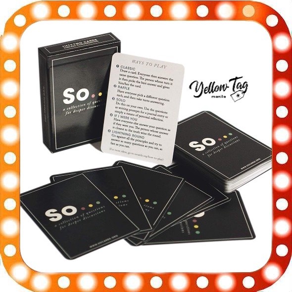 So Cards Deep Conversation Starters – Question Card Game for All ...