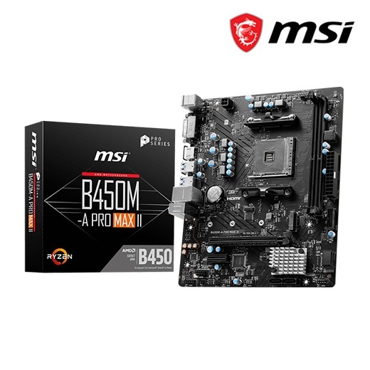 MSI B450M-A PRO MAX II Motherboard - AMD B450 (Socket AM4) / DDR4 ...