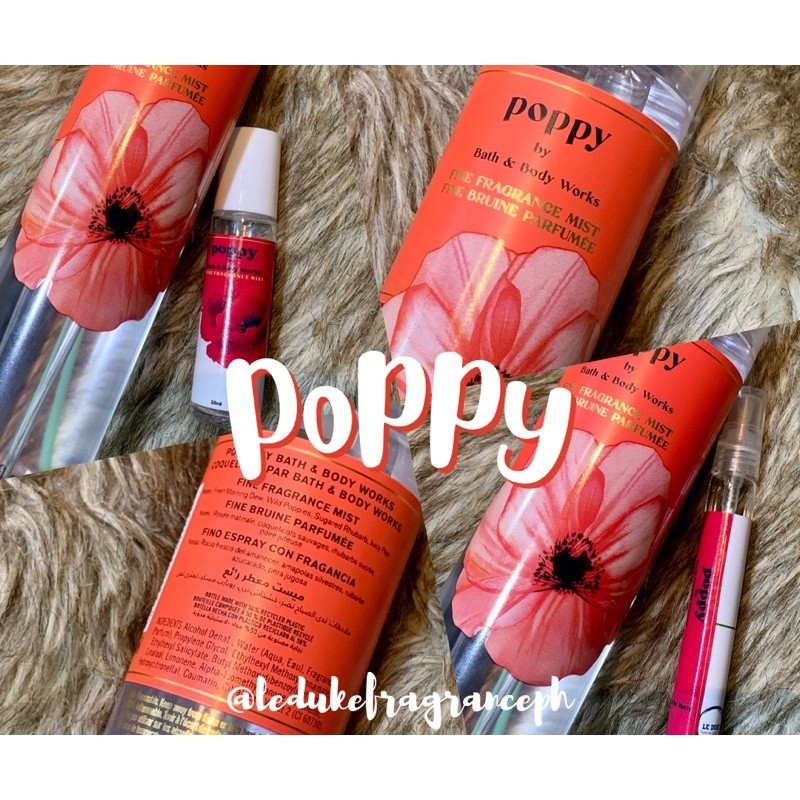 POPPY BY BATH & BODY WORKS DECANT 10ml | Shopee Philippines