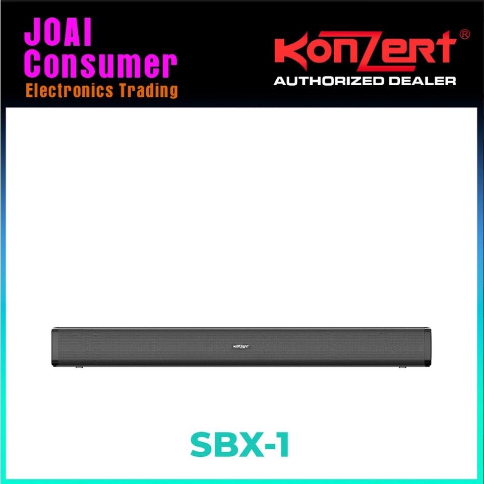 Konzert SBX-1 2.0ch Sound Bar Speaker System with USB,Optical, Line-in ...