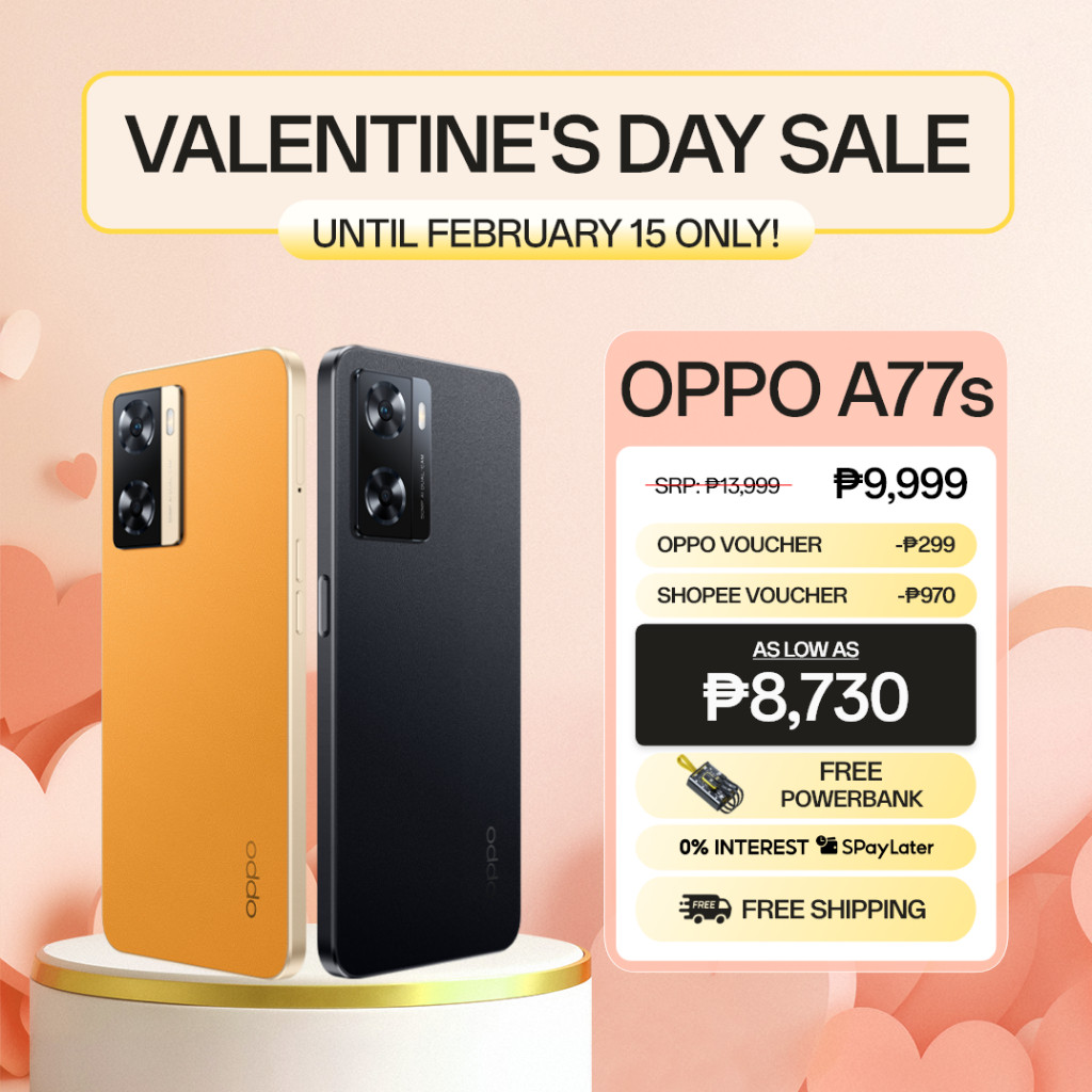 OPPO A77s 8GB + 5GB Extended RAM Smartphone | 33W SuperVOOC | 50MP AI Dual Camera | 8GB Extended ...