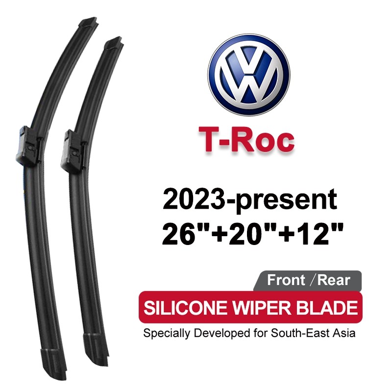 silicone car wiper for VW Volkswagen T-Roc 2023-present 2022 2021 2020 ...