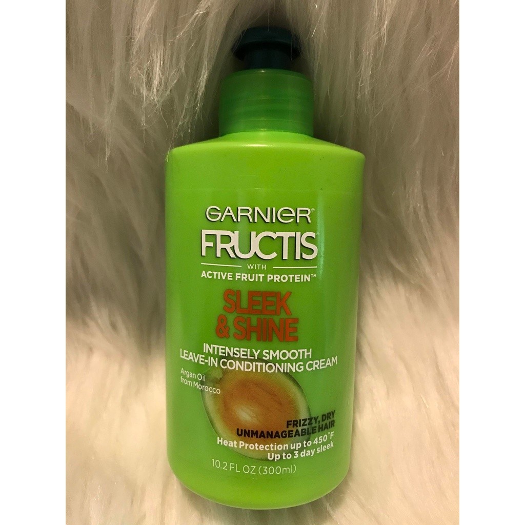 Garnier Fructis Sleek & Shine Smoothing Leave-In Conditioner, 10.2 fl ...