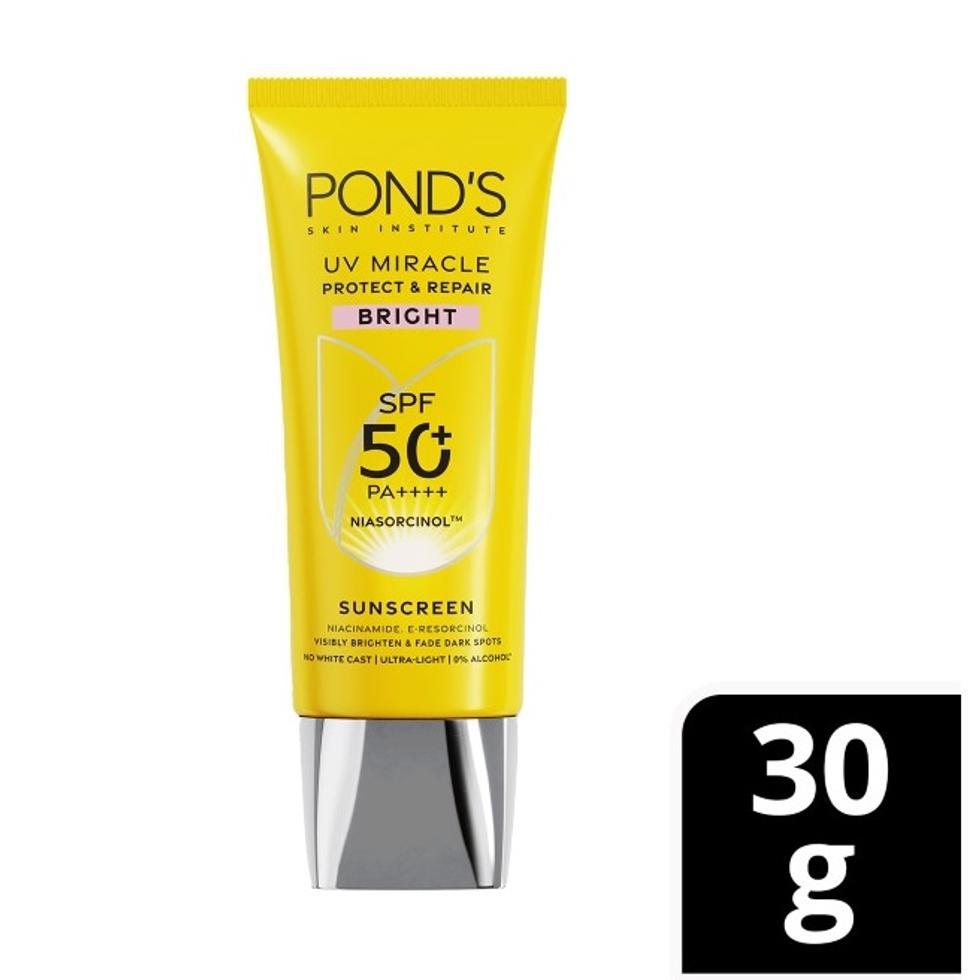 Ponds Uv Miracle Protect & Repair Sunscreen Bright 30G Spf 50+ Pa ...