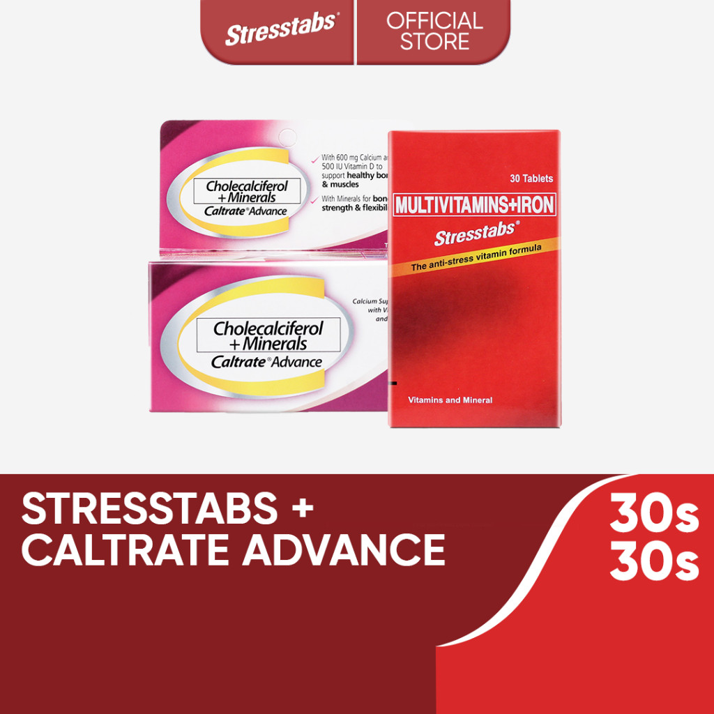 Multivitamins + Iron (Stresstabs) 30s and Cholecalciferol + Minerals ...