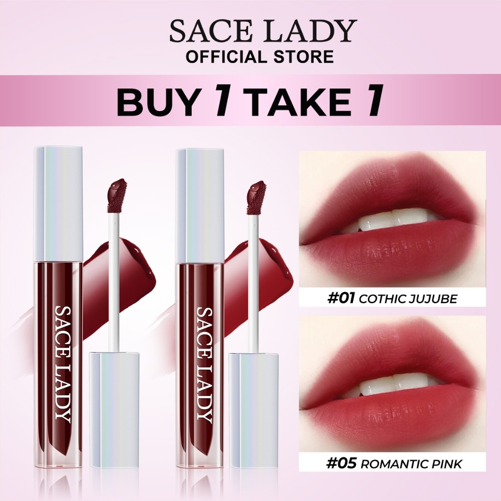 SACE LADY Lip Tint Non-stick cup Waterproof Matte Finish Tint Long ...