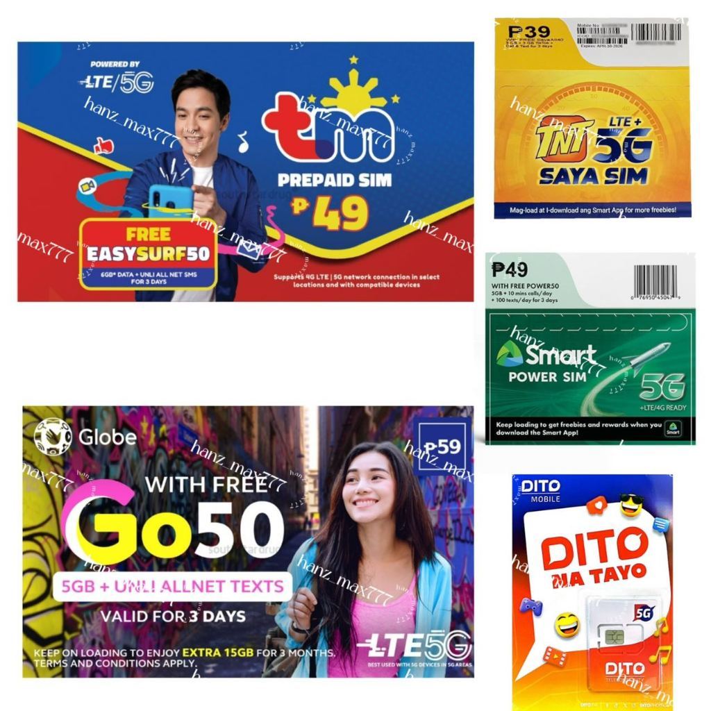 Smart 5G TNT 5G TM 5G Globe 5G Dito 5G Upgrade Sim Card | Shopee ...