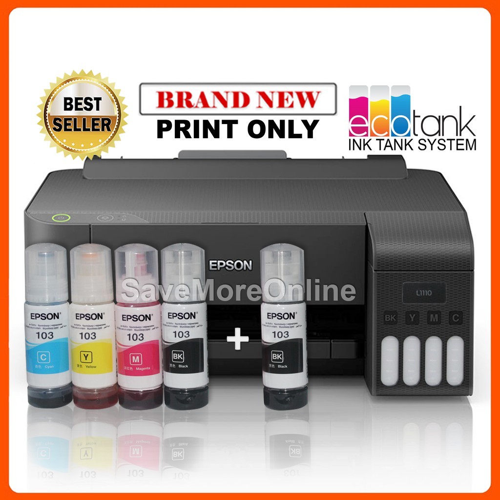 EPSON L1110 Printer with Original ink and Eco Tank CiSS Continuous ink ...