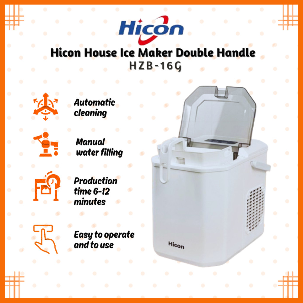 Hicon House Ice Maker Double handle Ice Machine Automatic Cleaning ...