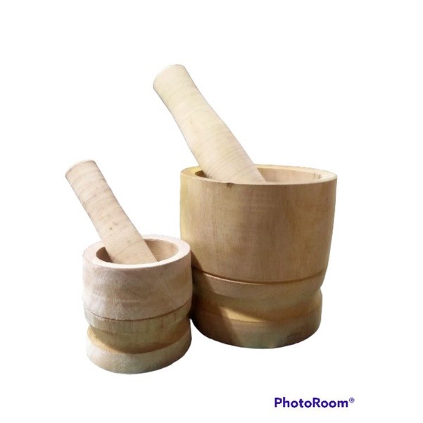 large mortarnpesle pang nilupak ng kamoteng kahoy with small | Shopee ...