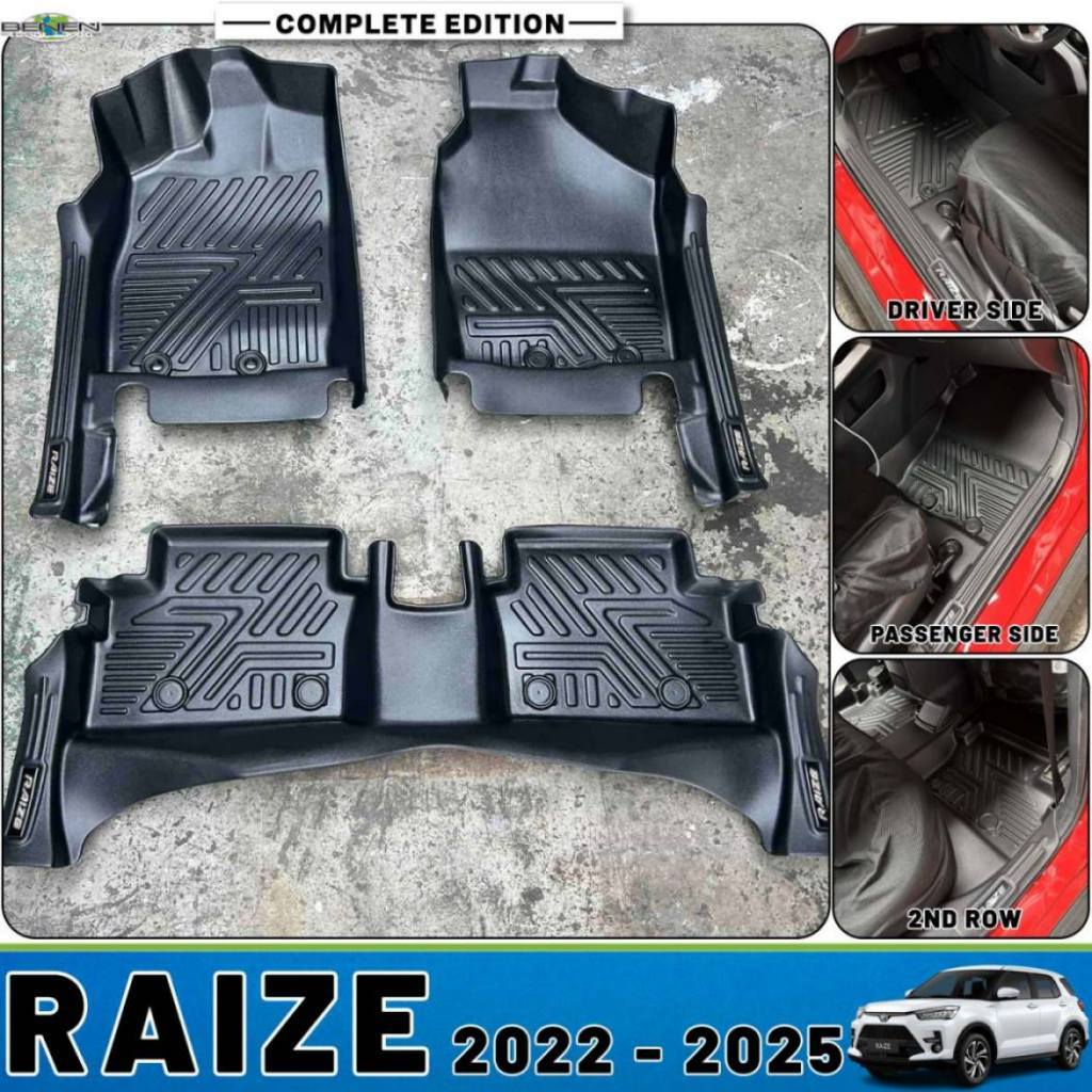 TOYOTA RAIZE 2022 - 2025 5D EXTENDED DEEP DISH MATTING FLOOR LINER ...