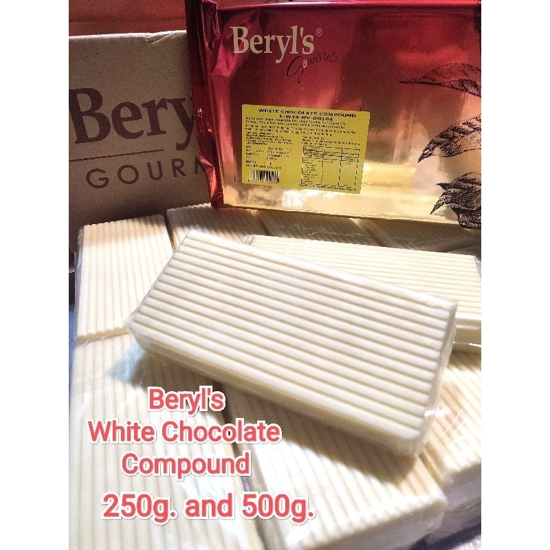 Beryls White Dark Chocolate bar Sevona compound 250g 500g. 1kg ...