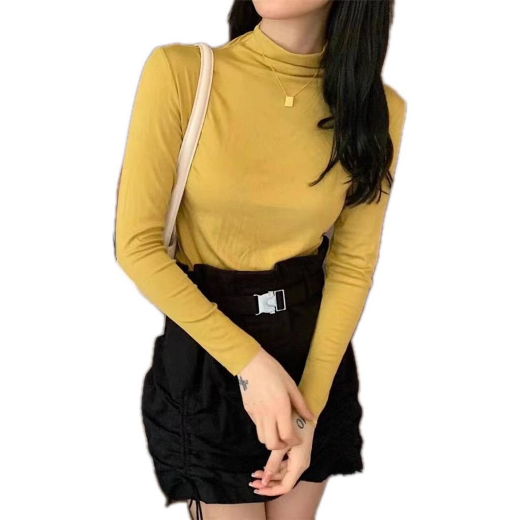 RM CASUAL WOMEN LONG SLEEVE HIGH NECK COTTON INNER BLOUSE (MEDIUM TO XL ...