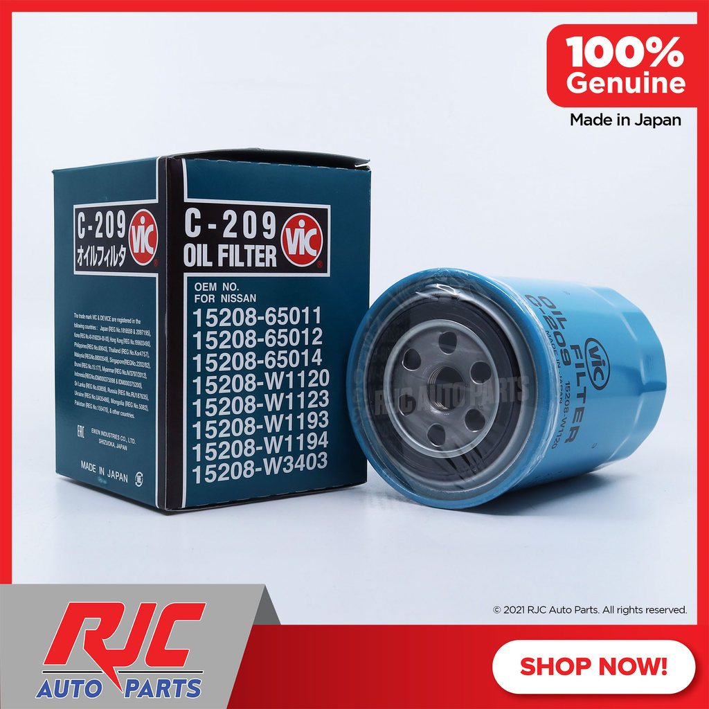 Vic Oil Filter C-209 For Nissan Pick-Up, Pathfinder, Frontier, Urvan ...