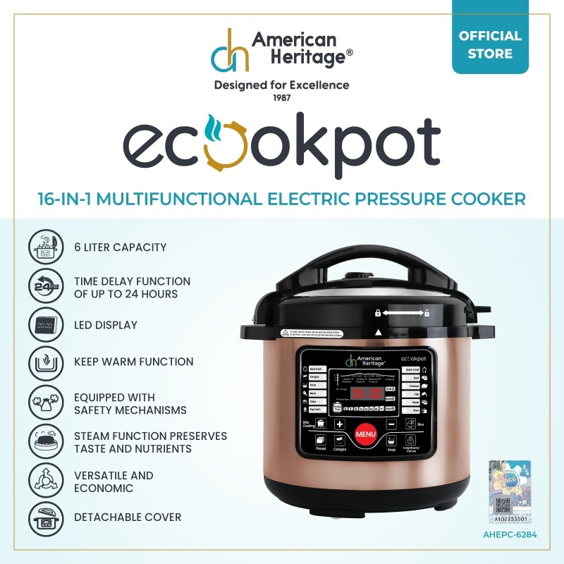 American Heritage Ecookpot 16-in-1 Multifunctional Electric Pressure ...