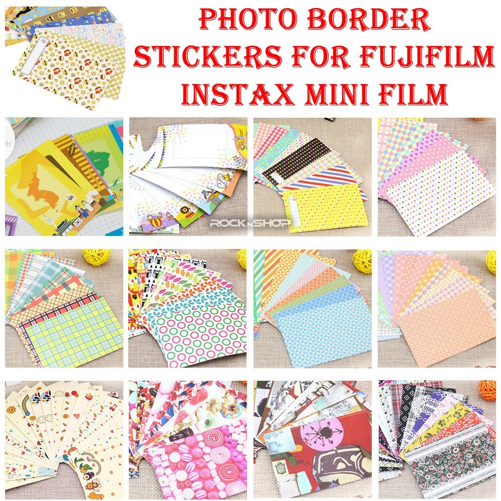 CAIUL DIY Photo Border Stickers For FujiFilm Instax Mini Film | Shopee ...
