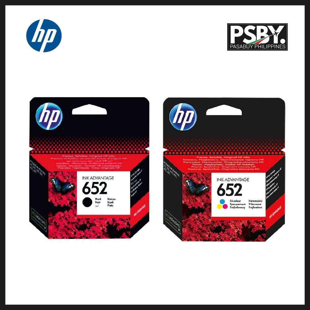 Original HP 652 Ink Advantage Cartridge Black/Tri-color | Shopee ...