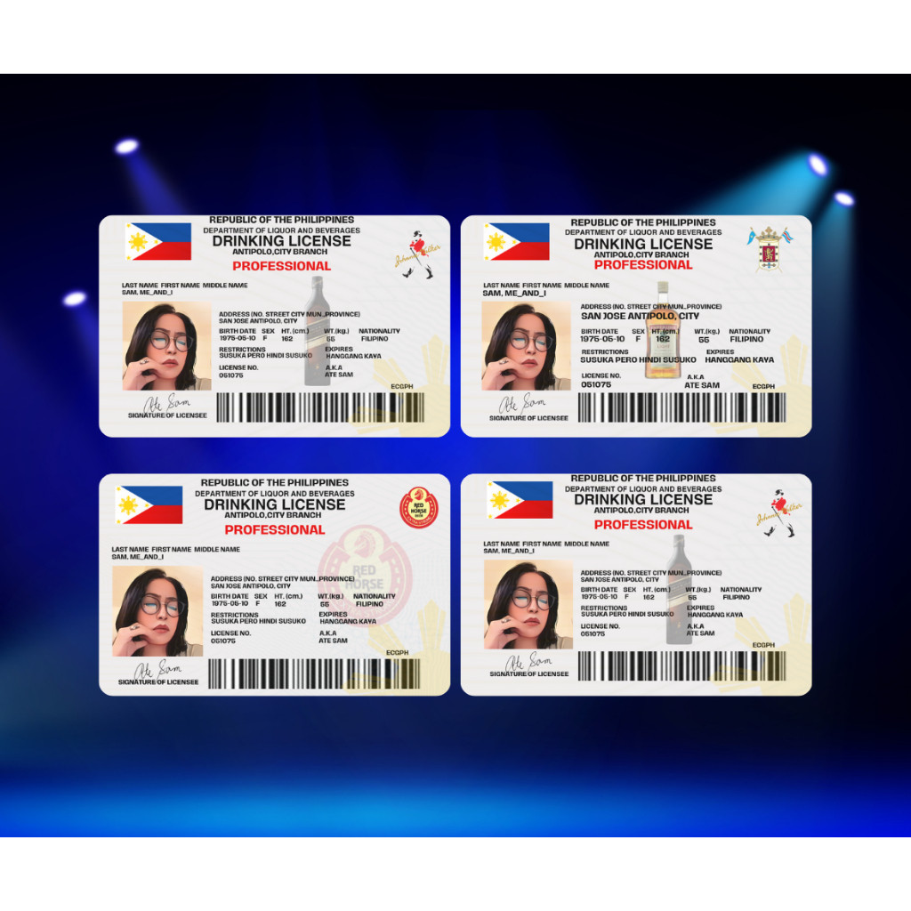 Personalized Drinking License ID Card (For fun and entertainment use ...