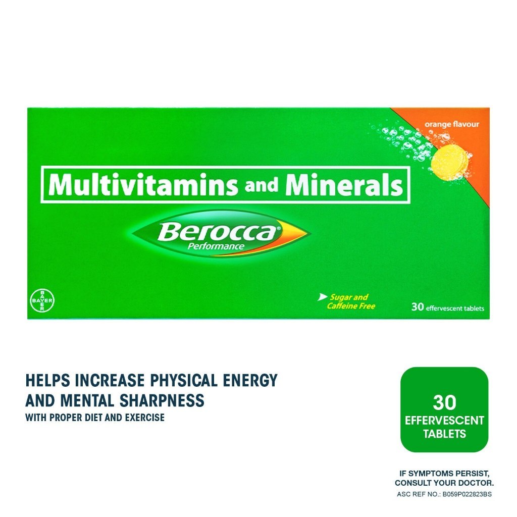 BEROCCA Orange Vitamin B Complex + Ascorbic Acid + Calcium + Magnesium ...