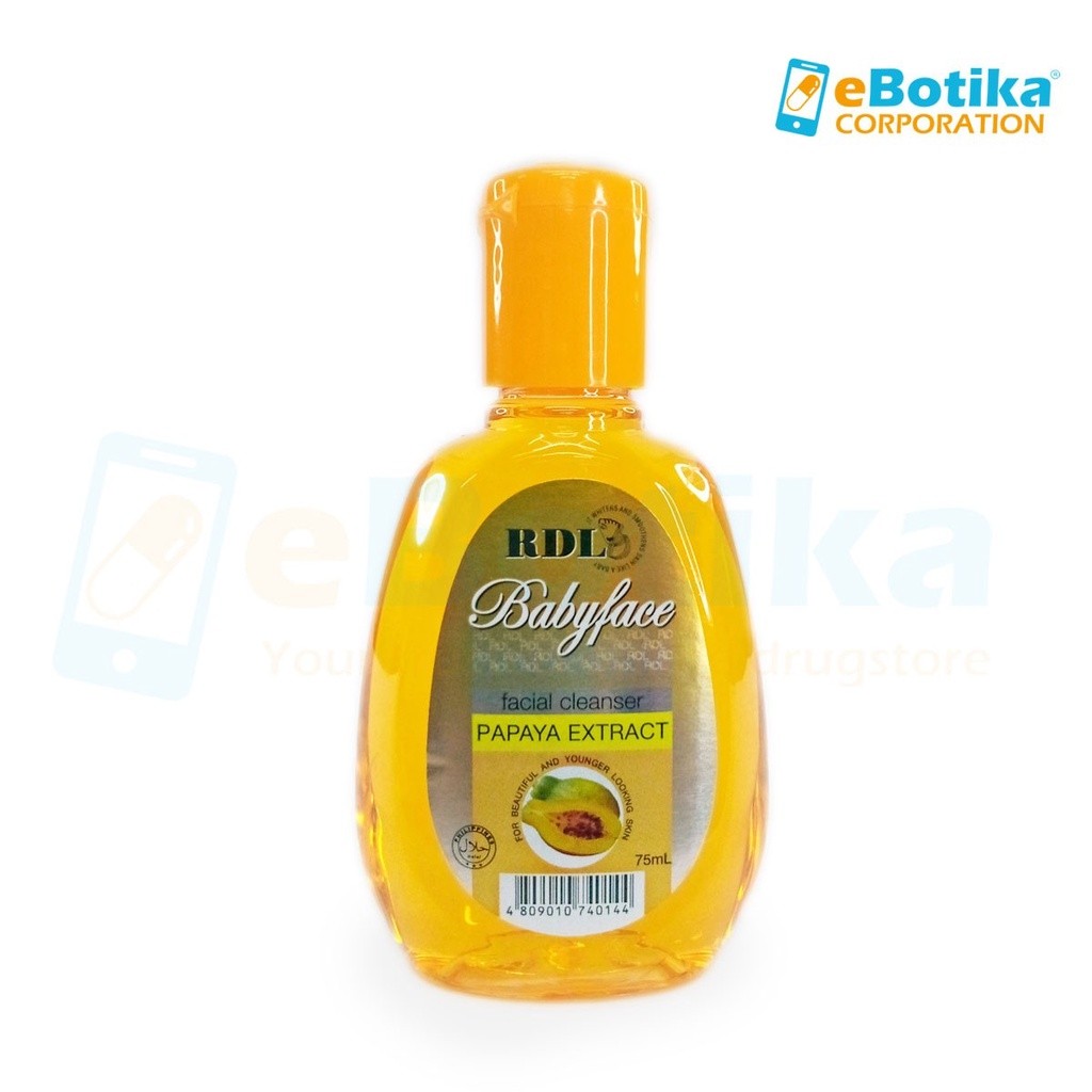 RDL Baby Face Facial Cleanser Papaya Extract 75ml (3-BOTTLES) | Shopee ...