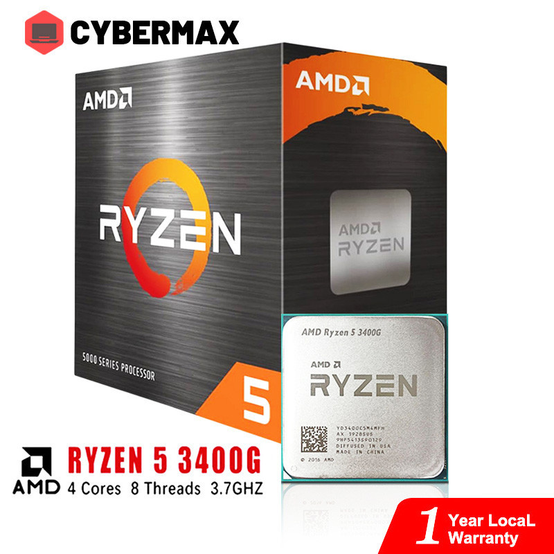 AMD Ryzen 5 3400G Desktop Processor CPU Tray Type 3.7GHz 4-Core 8 ...