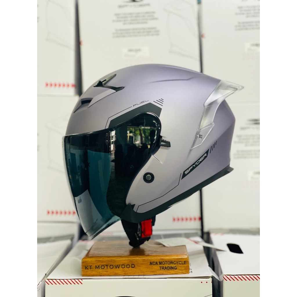 Spyder Fuel - PD S0 V2 Open-face Dual Visor Helmet (Free Clear Visor ...