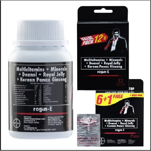 Rogin E Multivitamins and Minerals + Royal Jelly + Korean Panax Ginseng ...